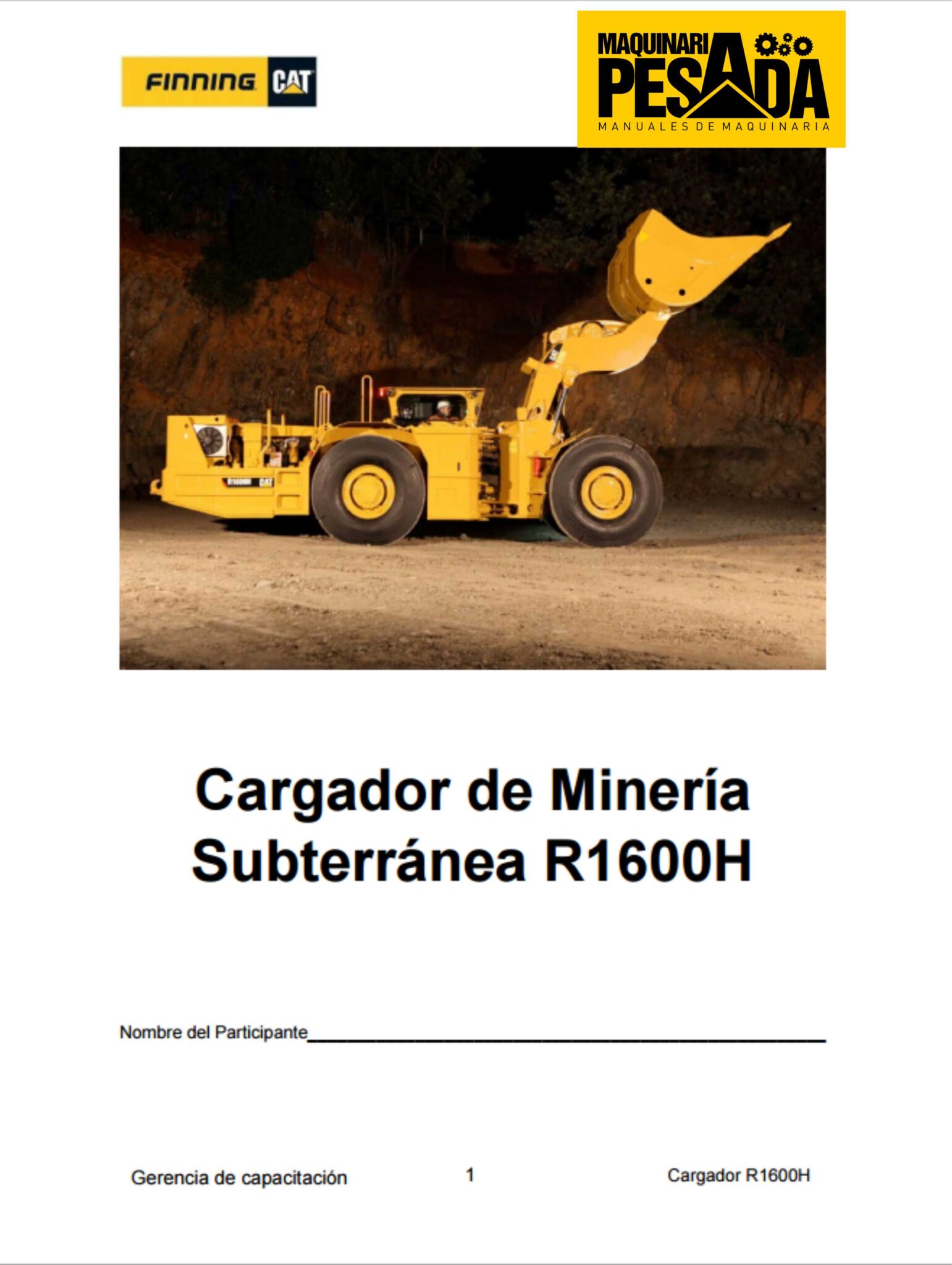 MANUAL DEL ESTUDIANTE CARGADOR DE MINERIA SUBTERRANEA R1600H ...